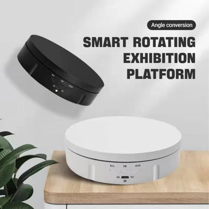 USB-Powered Rotating Turntable with 3 Speed Modes 360° Motorized ...
