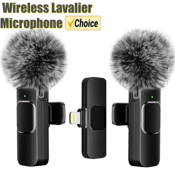 Portable Wireless Lavalier Microphone Audio Video Recording Mini Mic ...