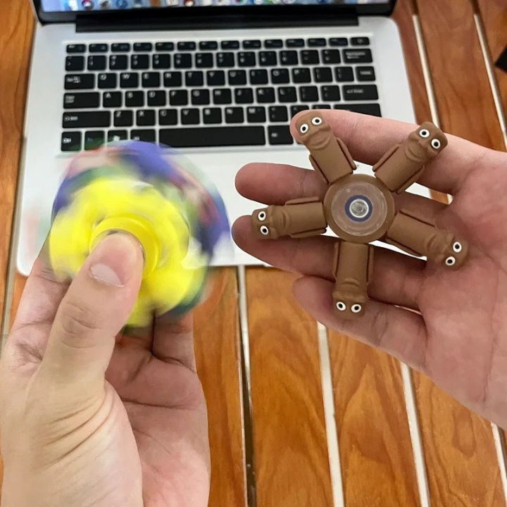 Italian Brainrot Tung Fidget Spinner Chain Toy Deformed Antistress Hand ...