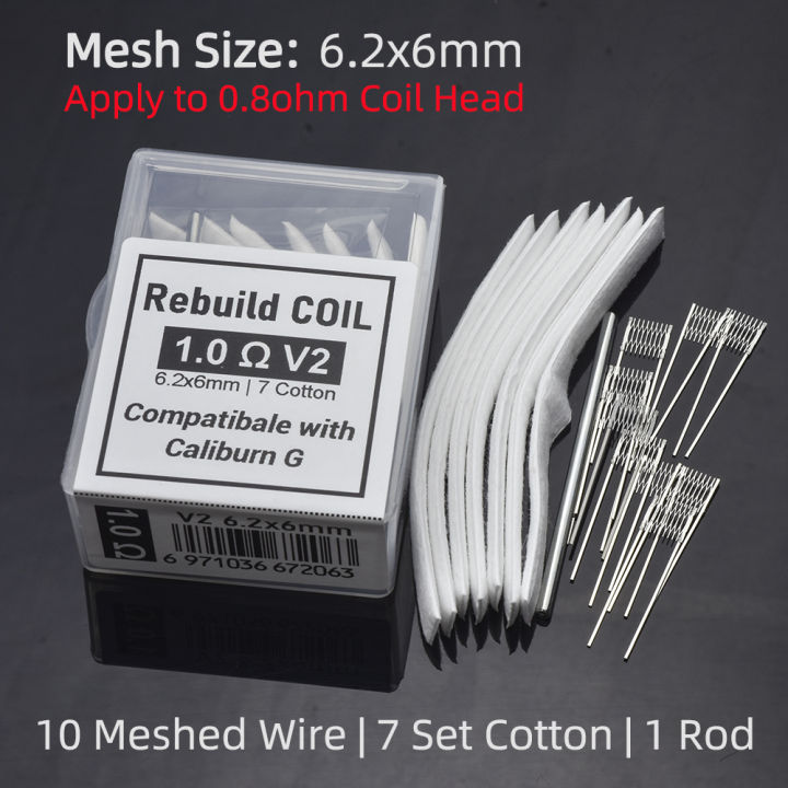 1 Set Rebuild Kit V2 Mesh Wire 1.0ohm Resistance Caliburn G/Xros/Xlim ...