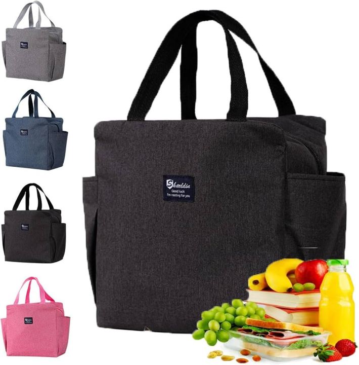 Insulated Large Size Lunch Bag Bento Cover Durable Office Style Thermal ...