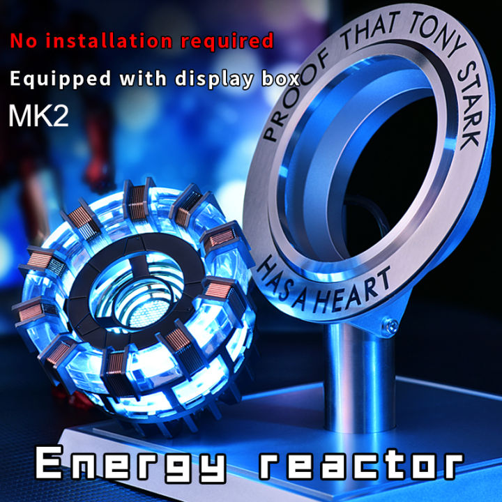 Superhero 1:1 Cosplay Tony Stark Arc Reactor Heart Of Mark Led Light ...