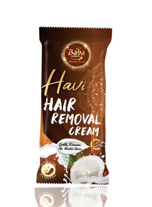 Baba Cosmetics Havi Hair Removal Cream Sachey (Coconut) 5 packs | Daraz.pk