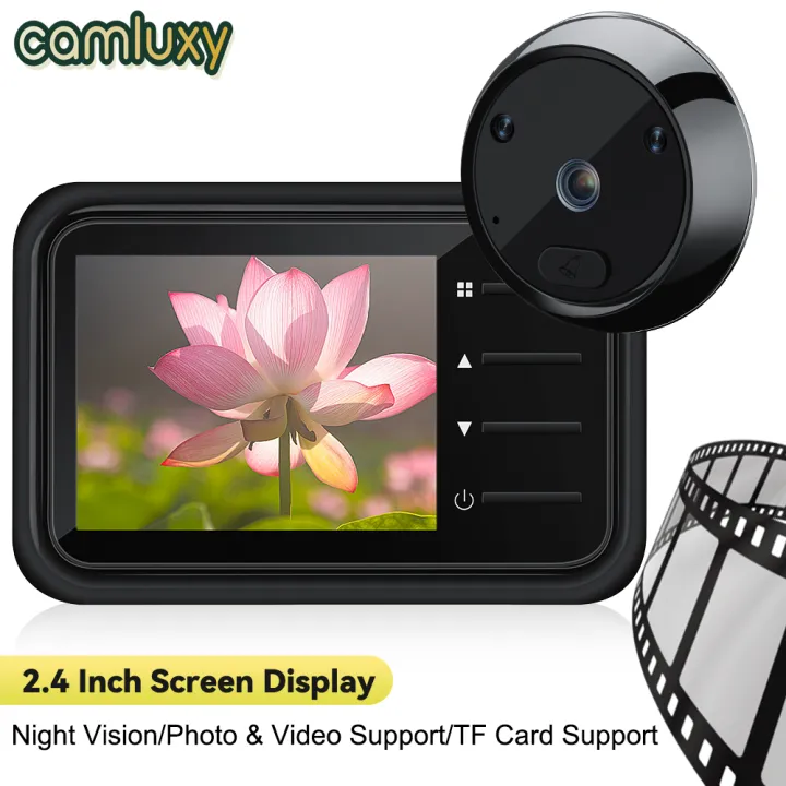 Camluxy 2.4 Inch Smart Peephole Doorbell Camera 120° LCD HD Infrared ...