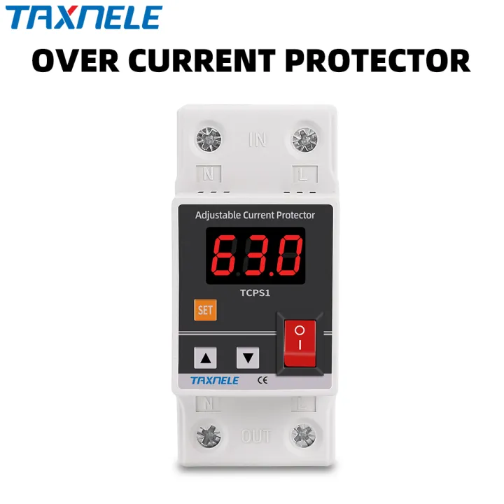 2P 63A Automatic Recovery AC Electric Adjustable Current Limiter with ...