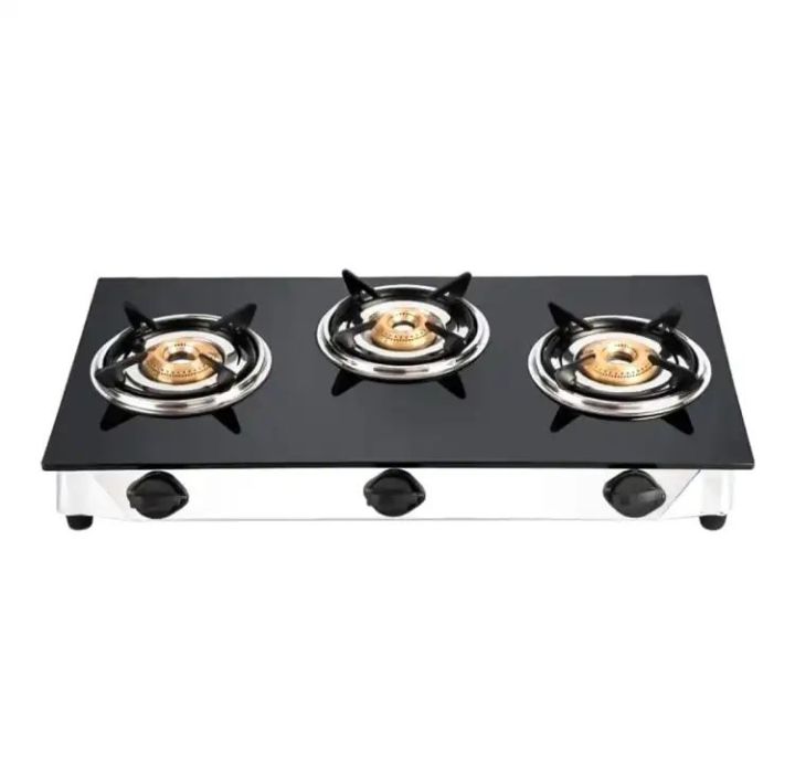 3 Burner Toughened Tempered Glass Top Automatic Gas Stove | Daraz.com.np