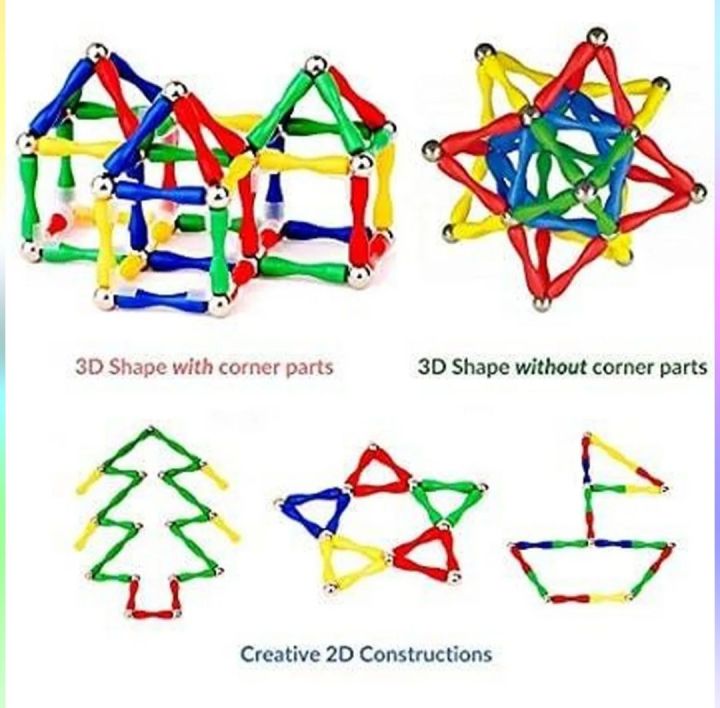 MASTER MAGNET CONSTRUCTION TOY FOR KIDS MAGNET STICK WITH MAGNET BALL ...