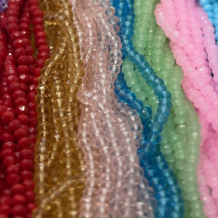 110pcs 4mm Small Glass Crystal Beads for Jewellery Making 110+ Beads ...