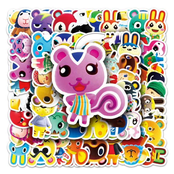 50 Piece Animal Crossing Stickers Waterproof DIY For Phones Laptop Car ...