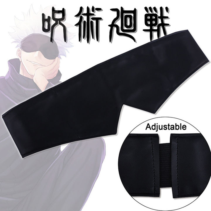 Gojo Mask Blindfold Cosplay Prop Anime Black Man Woman Hair Band ...
