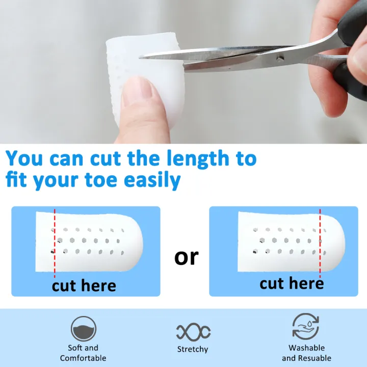 Pexmen 2/4/10Pcs Gel Big Toe Protectors Soft Toe Caps Toe Covers for ...