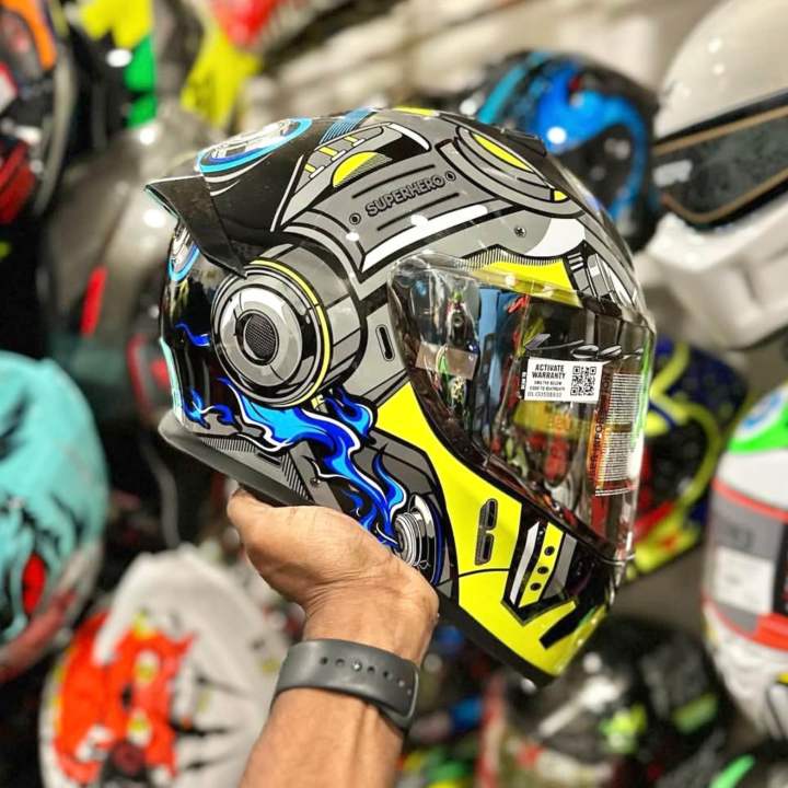 Bolt Superhero full face helmet - DOT & ISI Certified | Daraz.lk