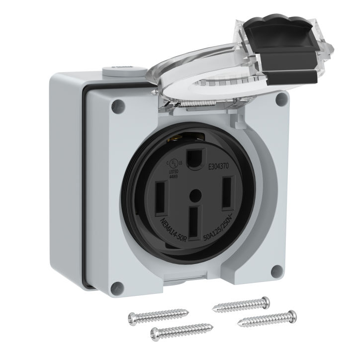 DaierTek 50 Amp RV Outlet Box 125/250V NEMA 14-50R RV Receptacle ...