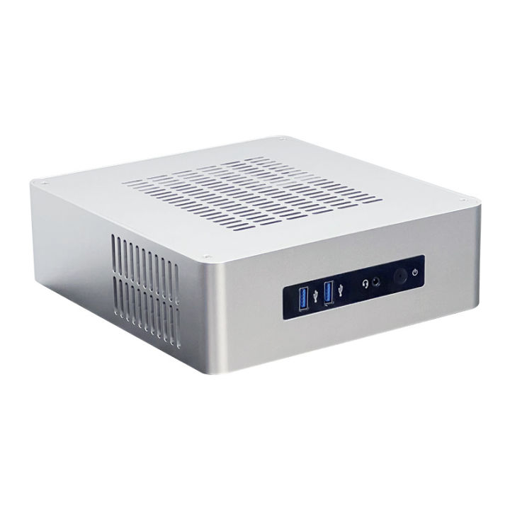 All Aluminum Chassis Small Desktop Computer Case PSU HTPC Mini itx pc ...