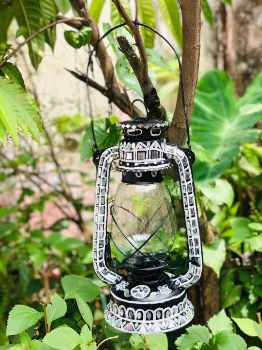 hand painted, traditional oil lamp,(হারিকেল)Hurricane lamp light ...