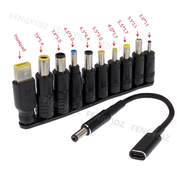 65W Type C Laptop Power Adapter Connector Plug USB Type C to Universal ...