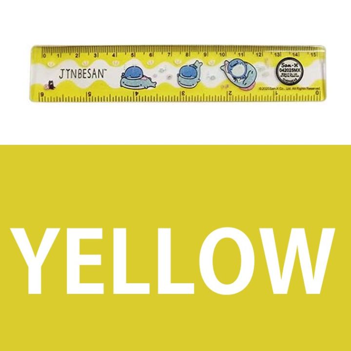 Plastic ruler 15mm Jinbesan whale pattern has 3 colors, genuine ...