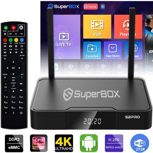 SuperBox S2Pro Android 9.0 TV Streaming Box Full HD Ultra HD 6K Video ...