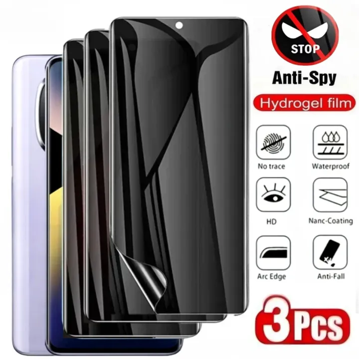 3Pcs Anti Spy Hydrogel Film for Redmi Note 14 13 12 Pro Plus 11 10 Pro ...
