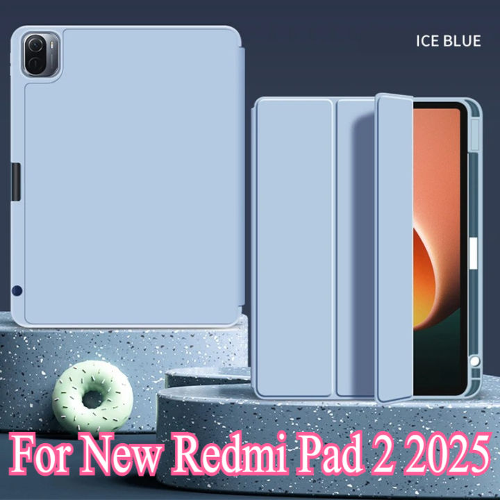 For New Redmi Pad 2 11 inch 2025 leather Tablet Case with Pencil Holder ...