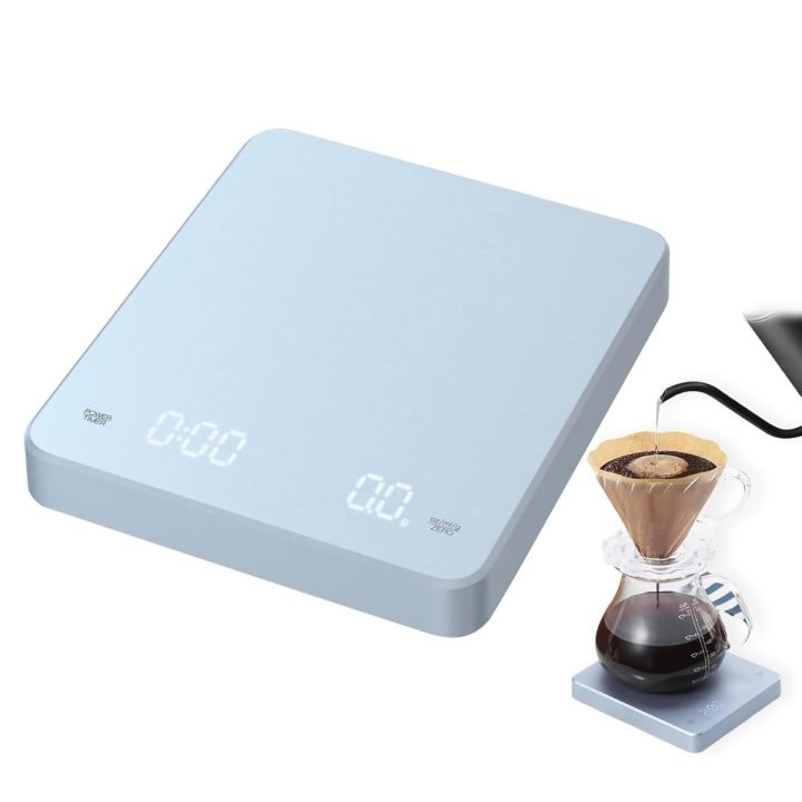 USB Digital Rechargeable Coffee Scale with Timer LED Screen Espresso 0 ...