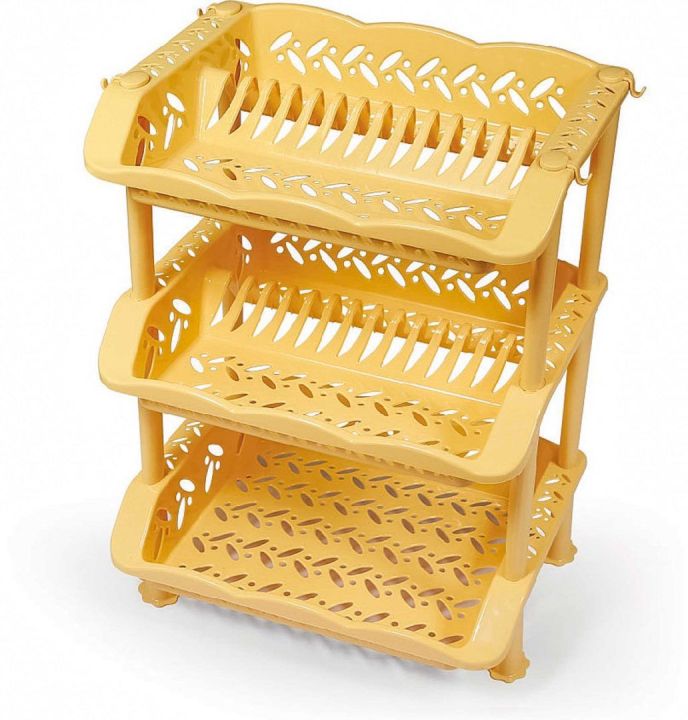 plastic 3 step bartan rack | Daraz.pk