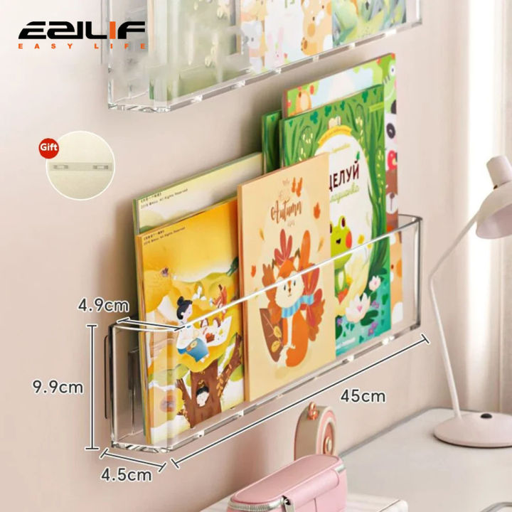 Acrylic Picture Book Display Stand Bookshelf Children's Wall Behind The ...