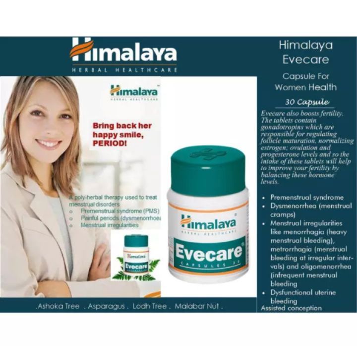 Himalaya Evecare Capsules 30s Restore Hormonal Balance in Young Women ...