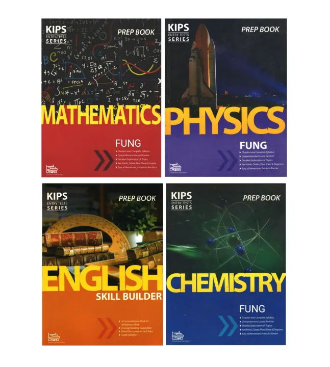 Set of 4 Kips FUNG Prep books: Kips Entry Tests Series Mathematics FUNG ...
