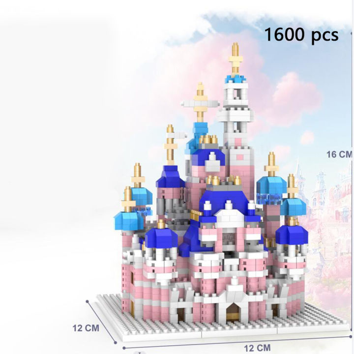 Honey Pink Castle Model Kits Micro Mini Building Blocks for Adults ...