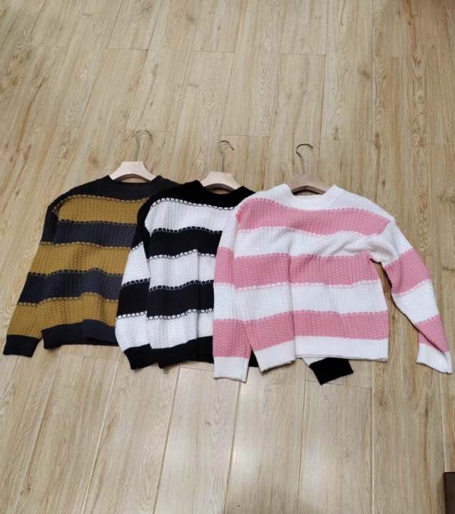 New Stripe Model Woolen Sweater For Women | Daraz.com.np