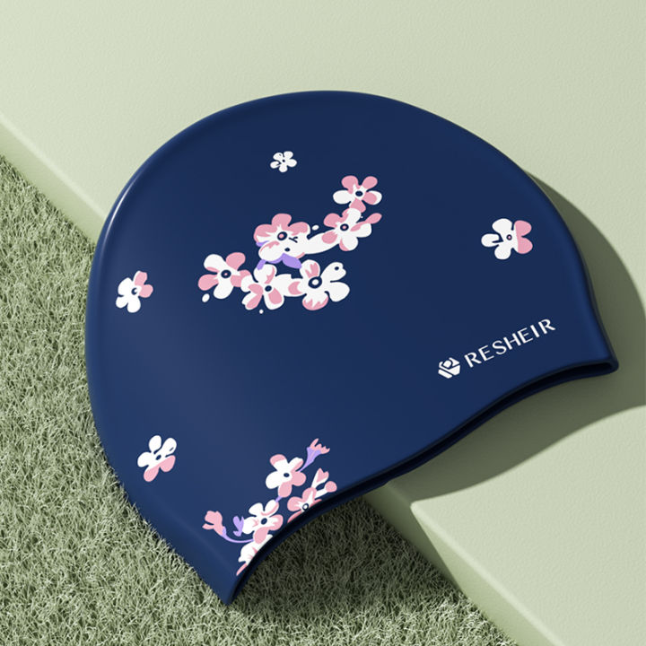 Waterproof Swimming Cap For Women Silicone High Elastic Comfortable ...