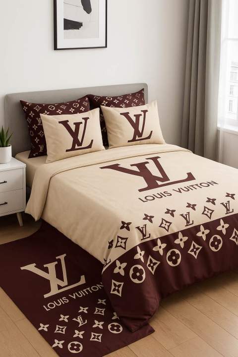 Lv bed sheet with 2 pillow cases | Daraz.lk