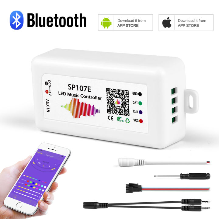 SP107E DC5-24V LED Tape Music Controller With Wireless Bluetooth ...