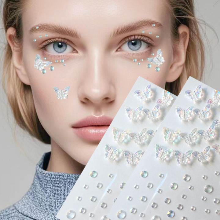 Butterfly Stereo Gem Stickers Makeup Holiday Party Y2K Music Festival ...