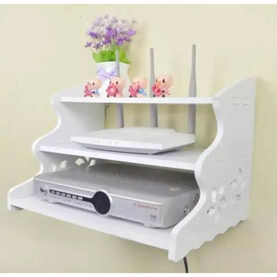 3-Layer Router Storage Stand Set Top Box Stand Big: Router Stand Wall ...