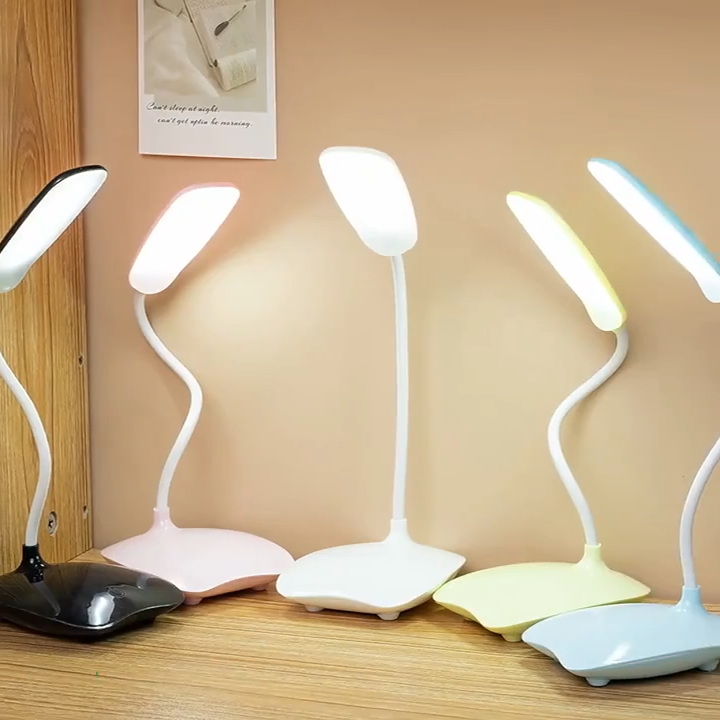 LED Desk Lamp for Study & Bedroom USB Rechargeable Eye Caring Light 360 ...