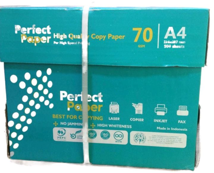 Perfect Paper, A4 Size, 70 GSM, Extra High Whitness, Best for Printers ...