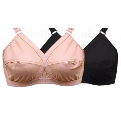 By 1 Get 1 free Soft Cotton Bra Pure Cotton Bra for Women | Daraz.pk