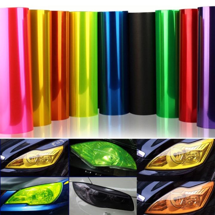 Gloss Transparent Light Black Smoke PVC Film Tint 30 X100cm Headlight ...