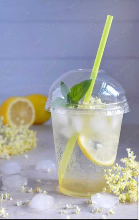 350 ml | 12 pcs Disposable Glass with dome lid for juice and cold ...