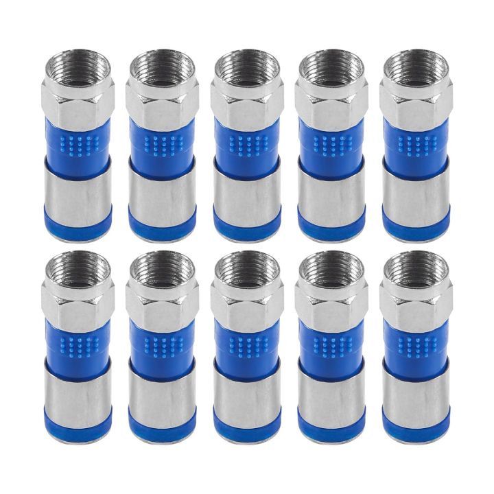 10pcs RG6 Compression Connectors RG6 F Type Connector Coax Coaxial ...
