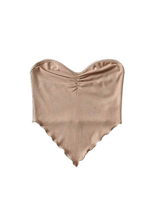 Heart Shape Tube Top Cami Tank Top for Women, Comfortable Cotton Fabric ...