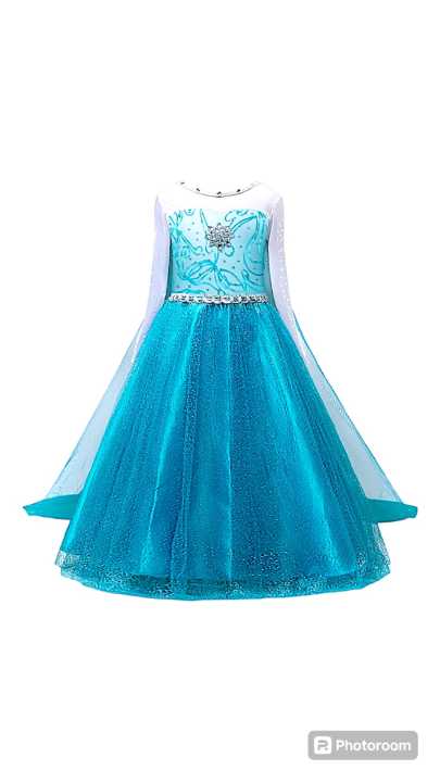 PRINCESS ELSA COSTUME SET CLOTHING SET FROM THE MOVIE FROZEN WITH CROWN ...