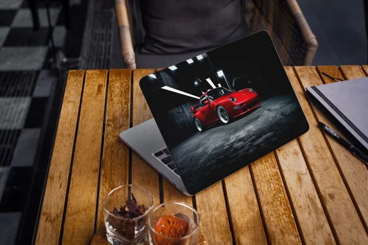 Red sport car Laptop Back Skin-Laptop Skin Vinyl Sticker Decal, 13 13.3 ...