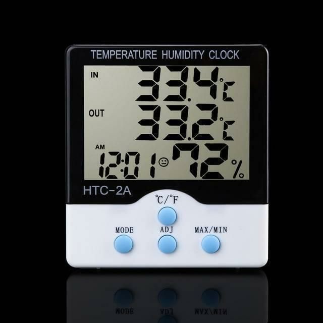 HTC-2A Digital Clock Temperature Hydrometer Thermometer | Daraz.pk