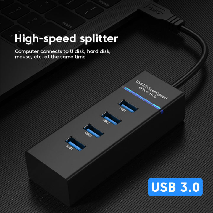 4Port USB 3.0 Hub USB Hub High Speed USB Splitter Adapter 5Gbps For PC Computer Accessories ...