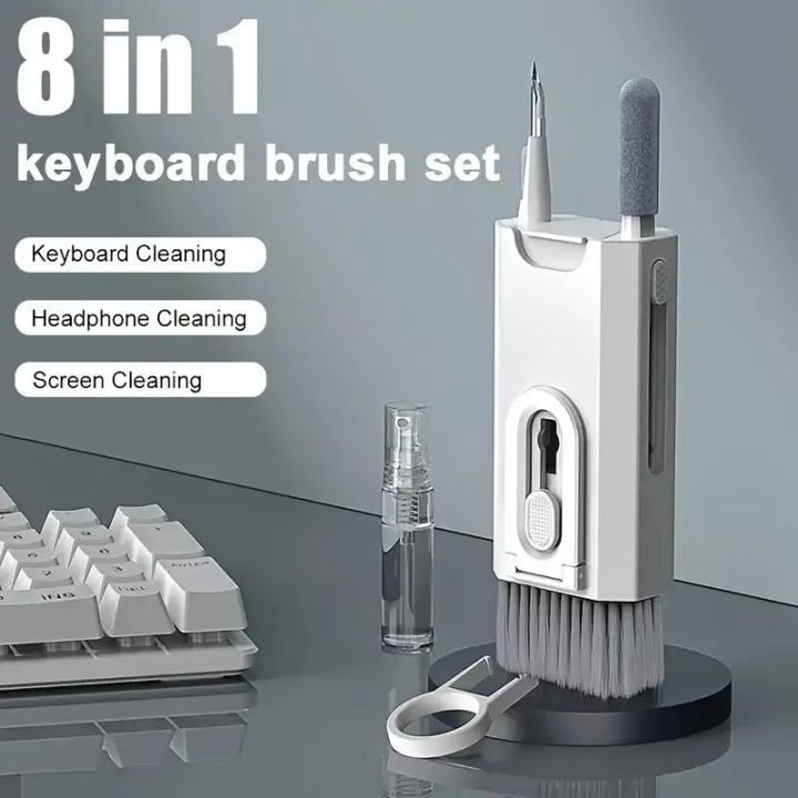 8 In1 Cleaning Kit Computer Keyboard Cleaner Brush Earphones Cleaning ...