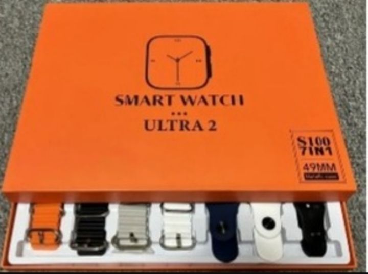 S100 Ultra Max Smart Watch 7 in 1 Smart Watch 2.2 IPS Display Watch for ...