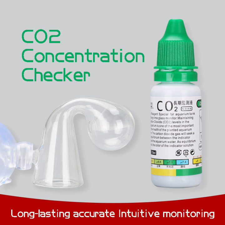 Aquarium CO2 Monitor Concentration Checker With Liquid Glass Drop ...